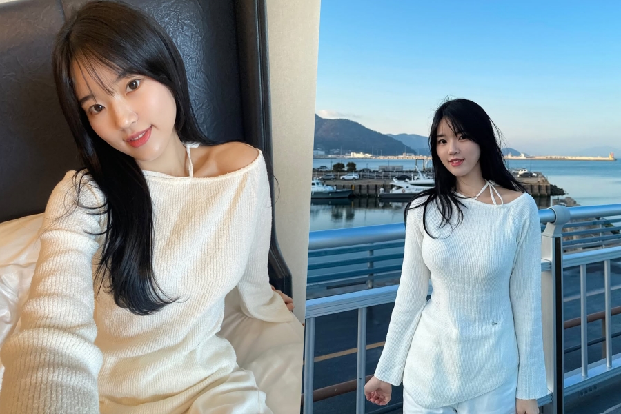 11기 순자 ♥남친이랑 여행 갔나…순백의 청순룩 입어도 돋보이는 볼륨감