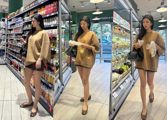 장재인, 170cm·47kg는 이렇구나…초극세사 각선미 자랑한 하의실종 패션