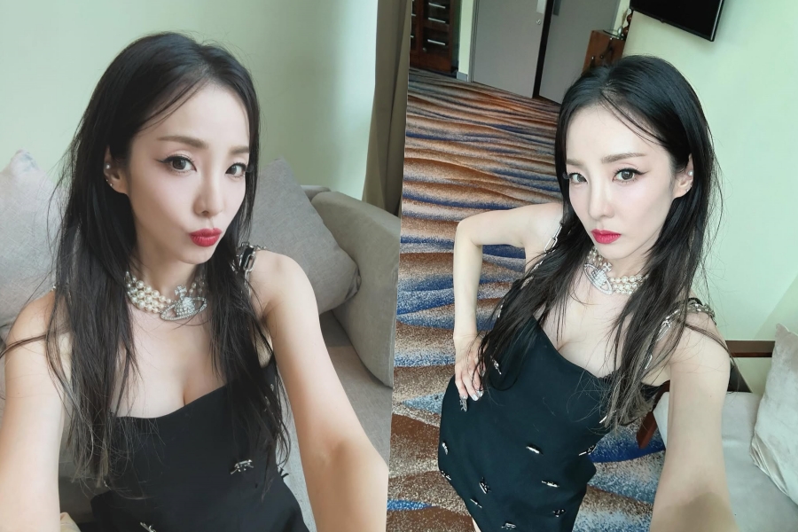 산다라박, 39kg에 이정도 볼륨감이라니…유혹하는 레드립까지 완벽 | 픽콘