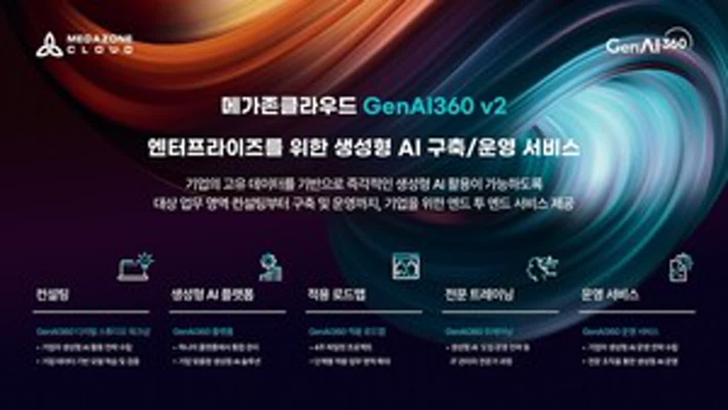 메가존클라우드, ‘젠AI360 v2’로 기업의 생성형 AI 구축 돕는다 | IT조선