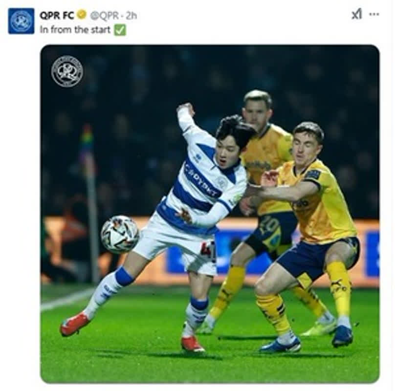 양민혁, 英프로축구 선발 데뷔전 QPR 완승에 한몫 | 싱글리스트